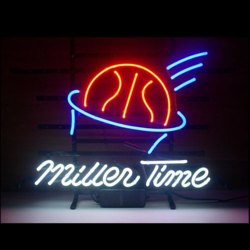 Miller Time Basketball Neon Sign ️ NeonSignsUS.com®