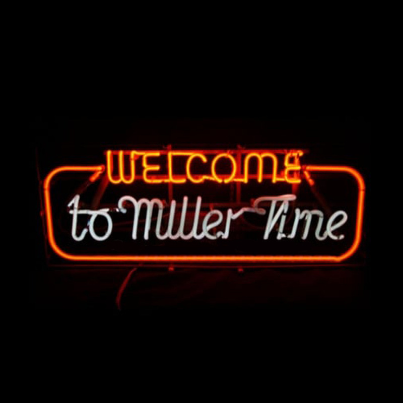 Welcome to miller time Neon Sign ️ NeonSignsUS.com®